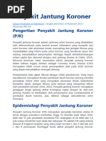 Patofisiologi Penyakit Jantung Kroner (PJK) | PDF