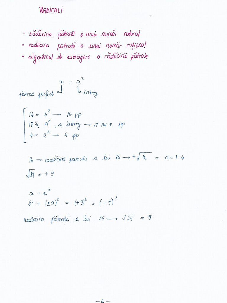 Lectia 6 - Algoritmul de Extragere A Radacinii Patrate | PDF