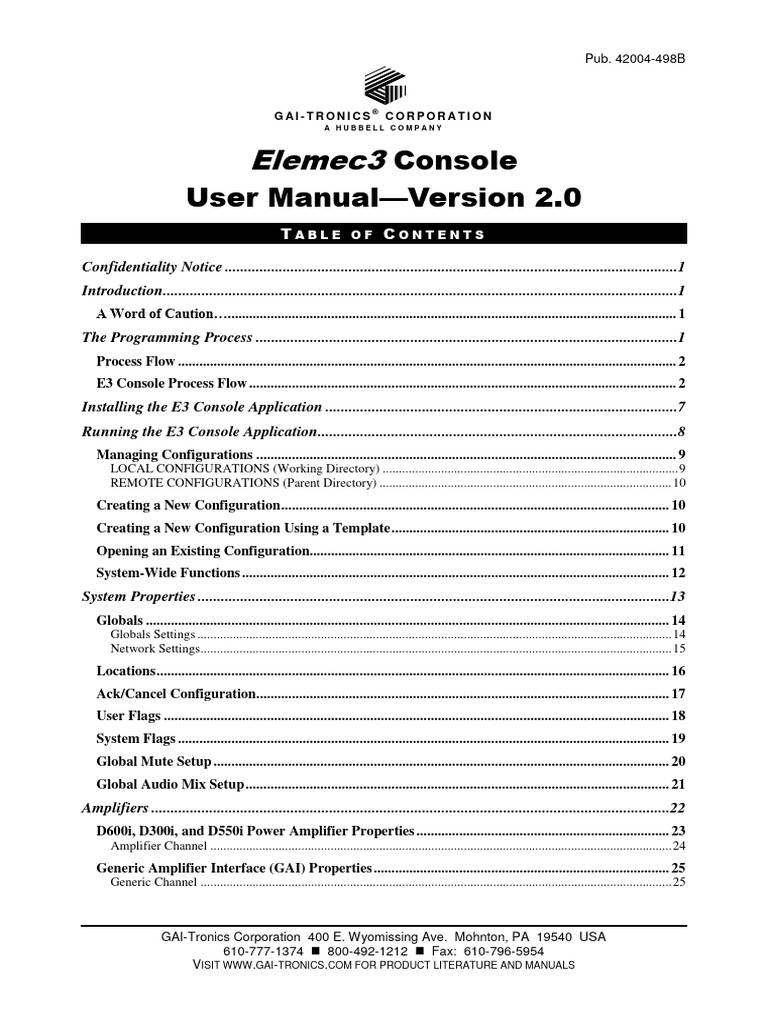 Sku Gtc Manual 42004 498b A4 Pdf Command Line Interface Computer File
