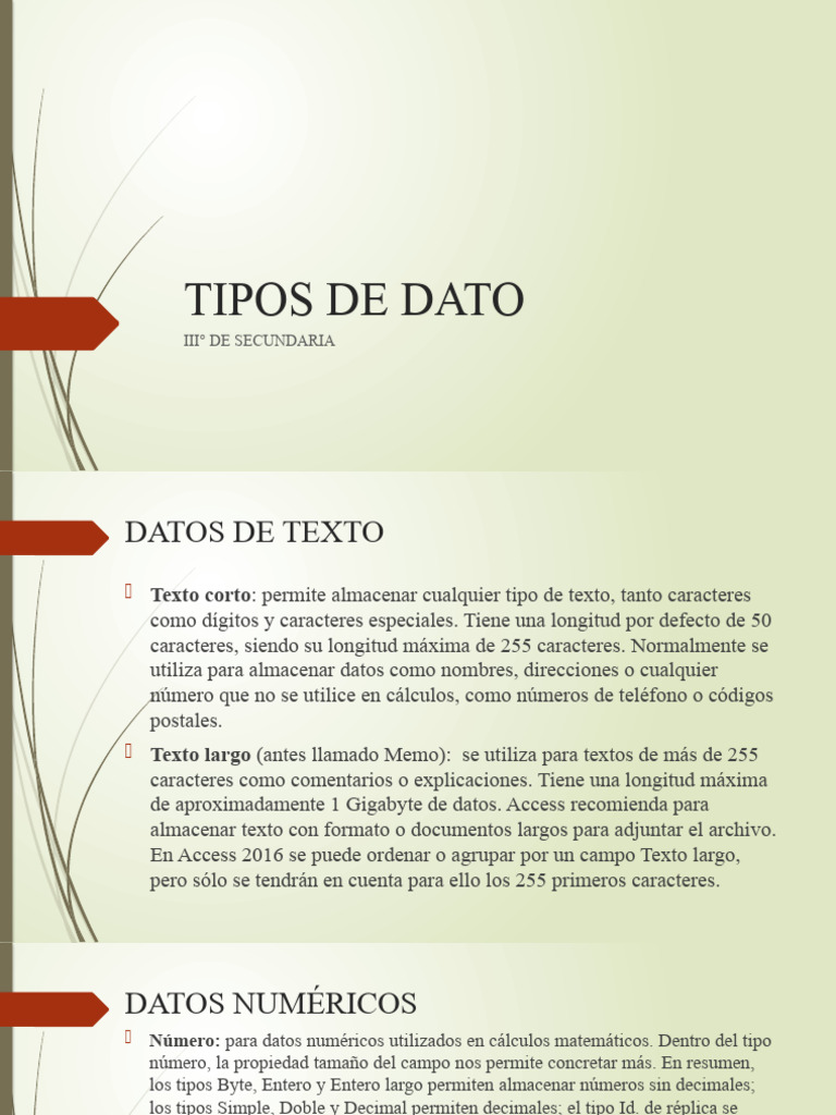TIPOS DE DATO (1) | PDF | Archivo de computadora | Hipervínculo