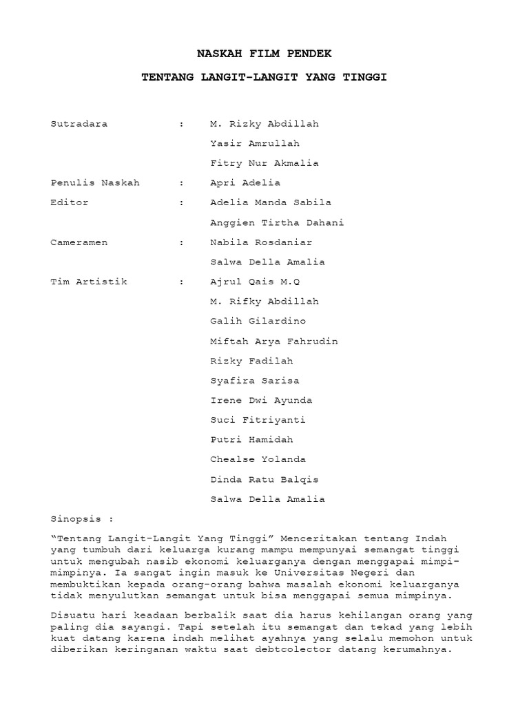 Naskah Film Pendek-2 | PDF