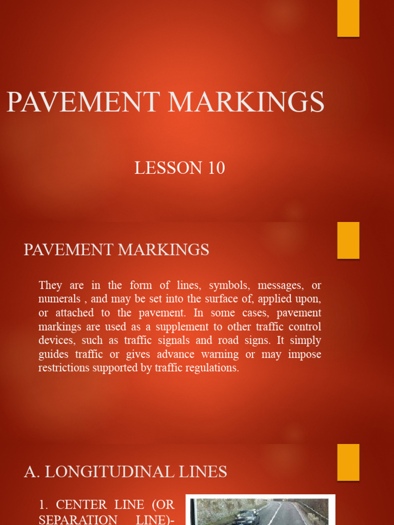 Cdi 4 Lesson 10 Pavement Markings | PDF