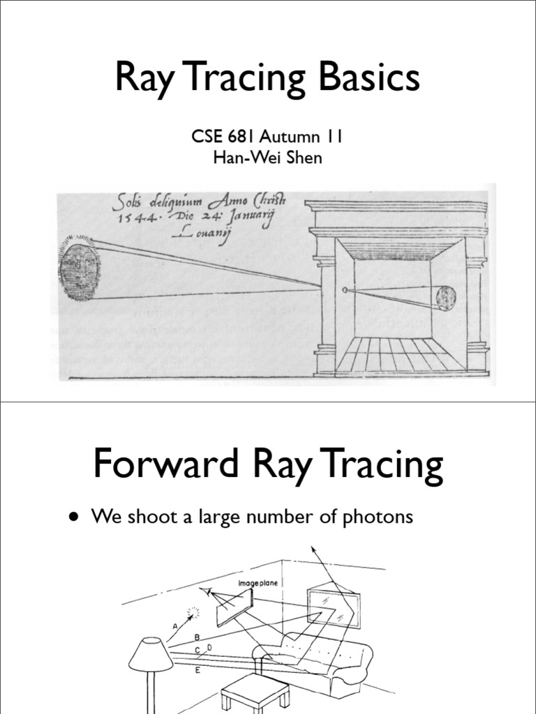 Ray Tracing | PDF | Line (Geometry) | Euclidean Vector