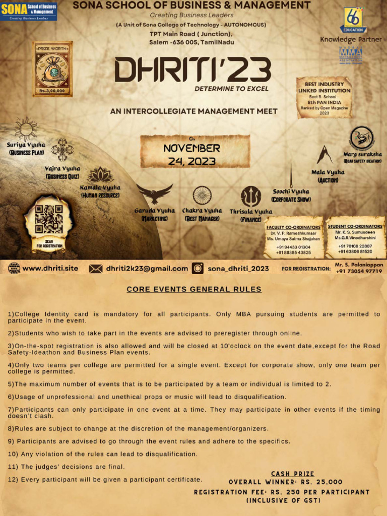 DHRITI 2K23-SONA COLLEGE RULES AND REGULATIONS-compressed | PDF