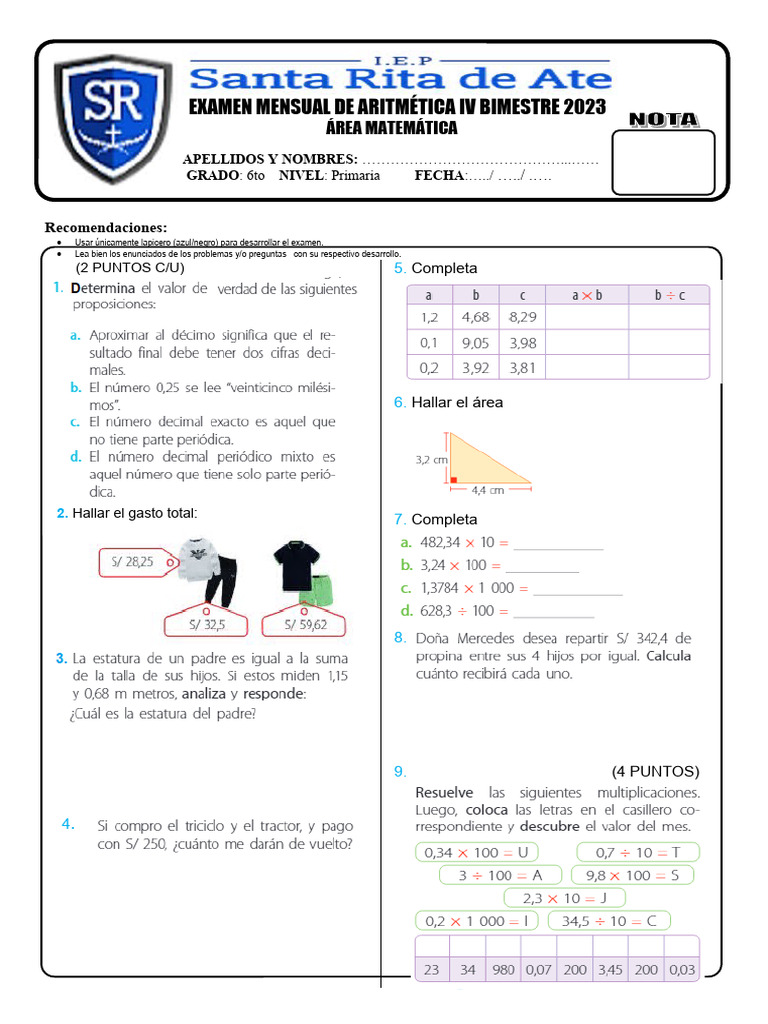 6to Aritm | PDF