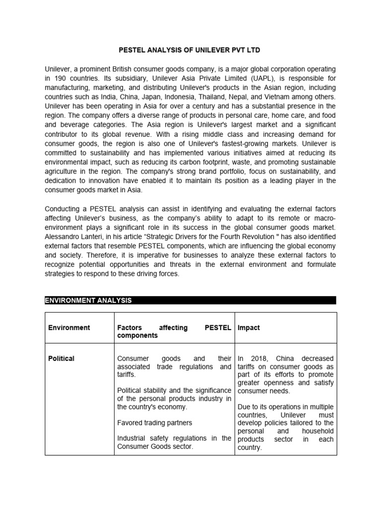 SM - Final | PDF | Sustainability | Unilever