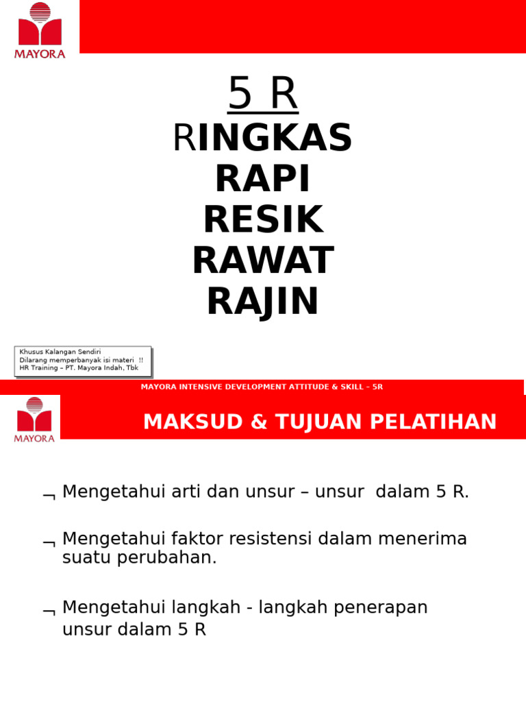 Ringkas: Rapi Resik Rawat Rajin | PDF | Teknologi & Rekayasa