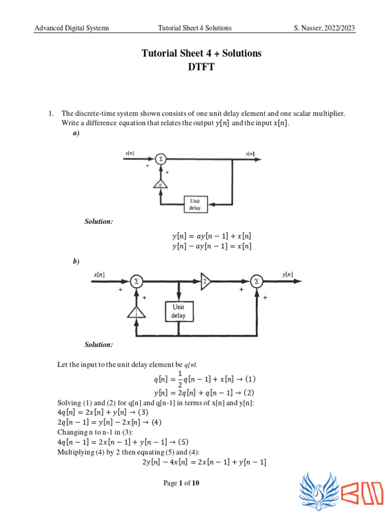 Tutorial 4 Solutions Pdf Recurrence Relation Mathematical Concepts 