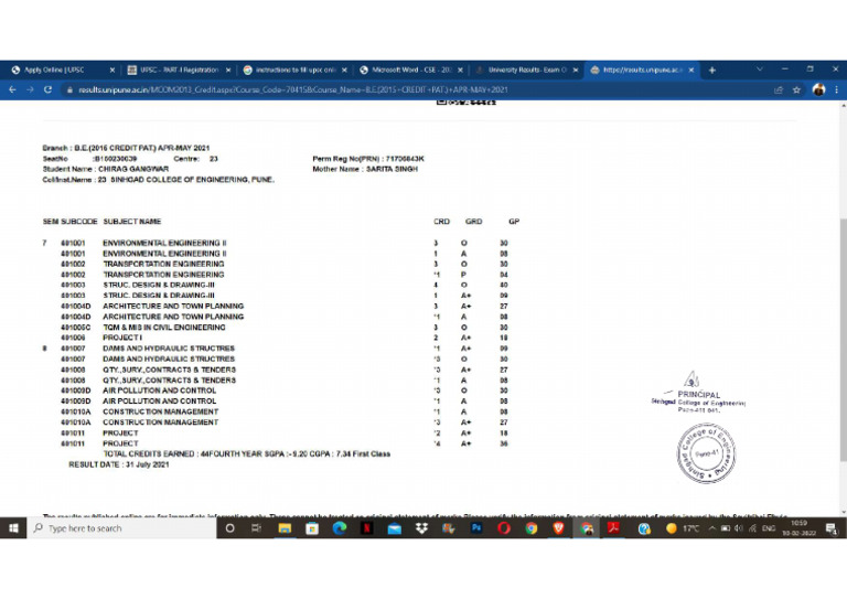 Final Year Result Statement-Signed | PDF