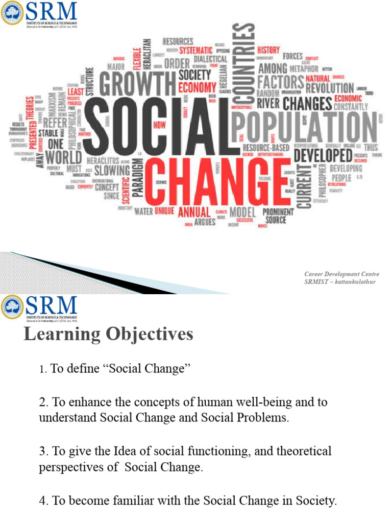 Social Change PPT by Durai Chandra Sekar V | PDF | Theory | Society