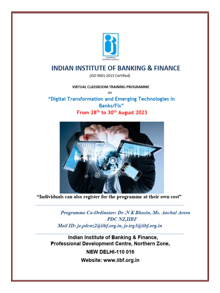 IIBF Certificate in Emerging Technologies | PDF | Computer Security | Security