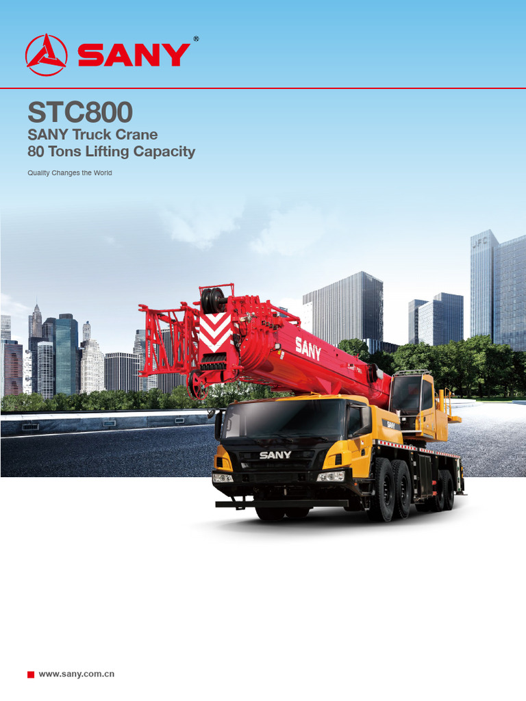 STC800 Sany | PDF | Crane (Machine) | Manufactured Goods