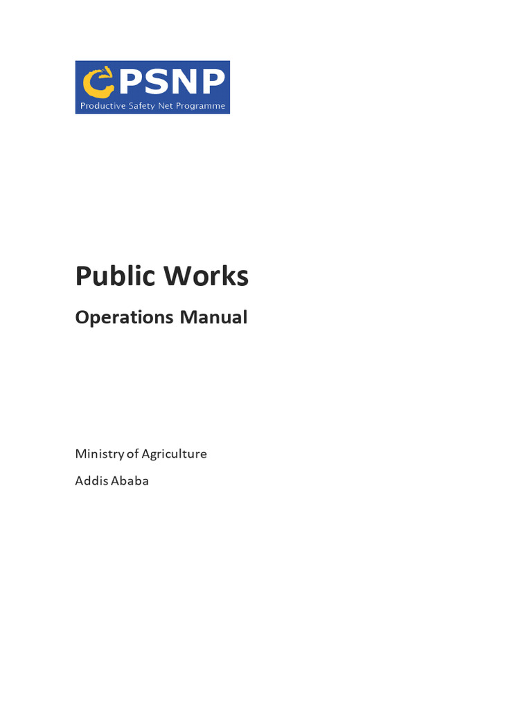 Public Works Operations Manual Overview | PDF | Occupational Safety And ...