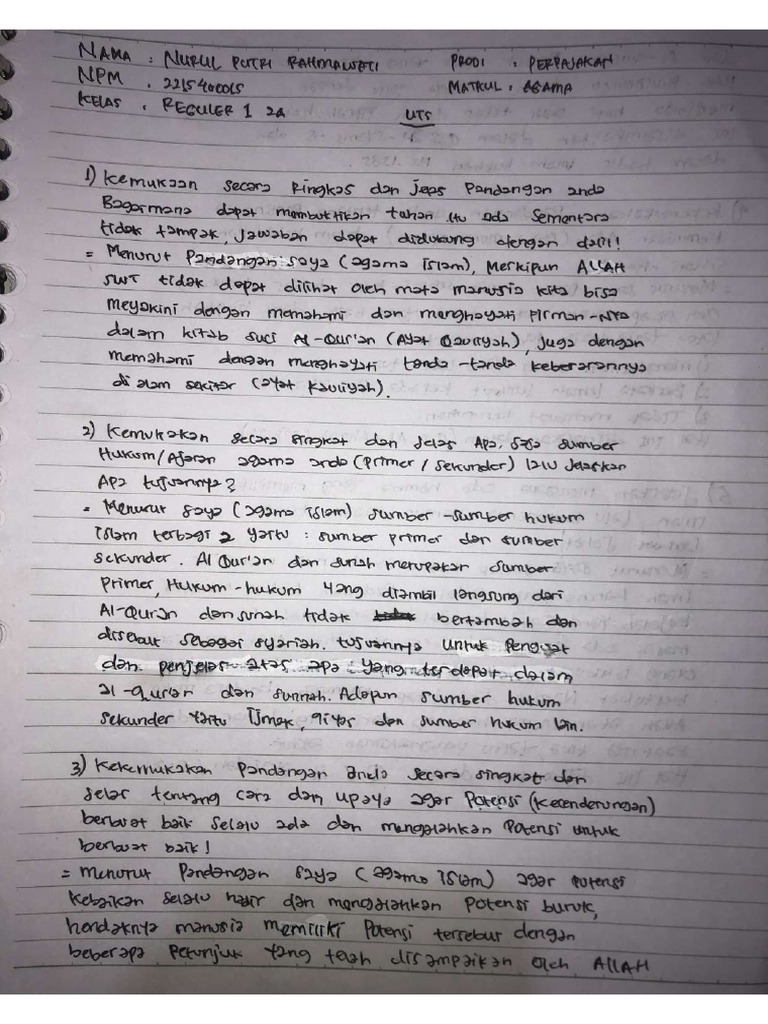 69.nurul Putri Rahmawati (UTS) | PDF