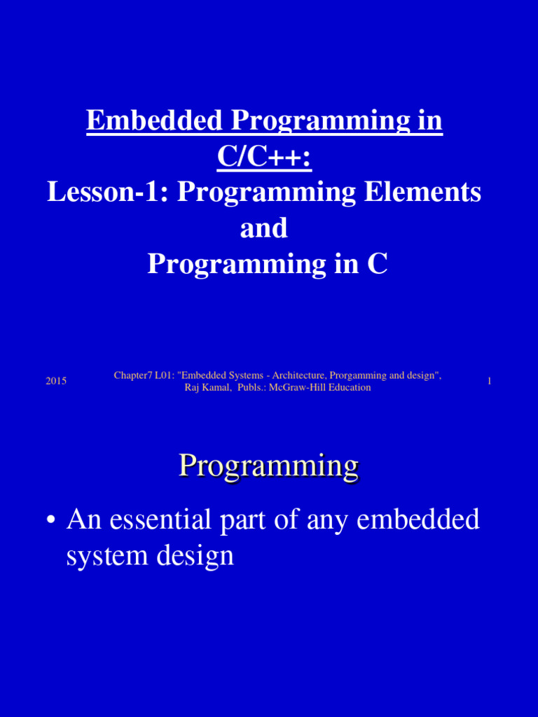Chap 7Lesson01Emsys3ECProgrElements | PDF | Assembly Language ...