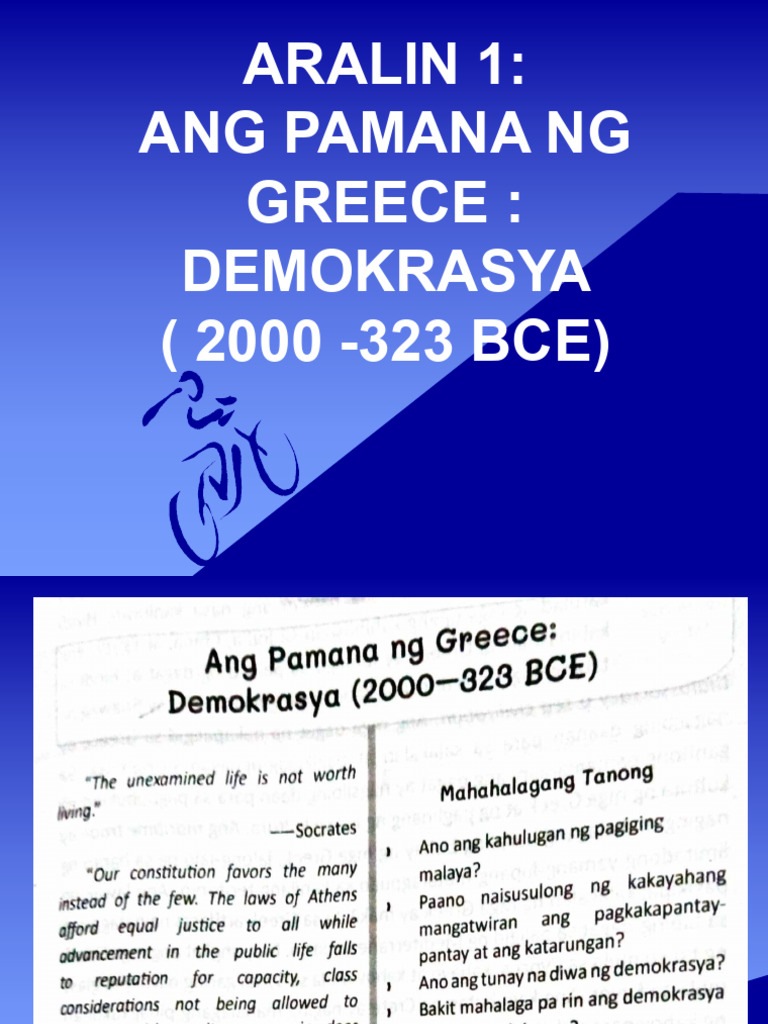 Demokrasya Ang Pamana NG Greece PDF | PDF