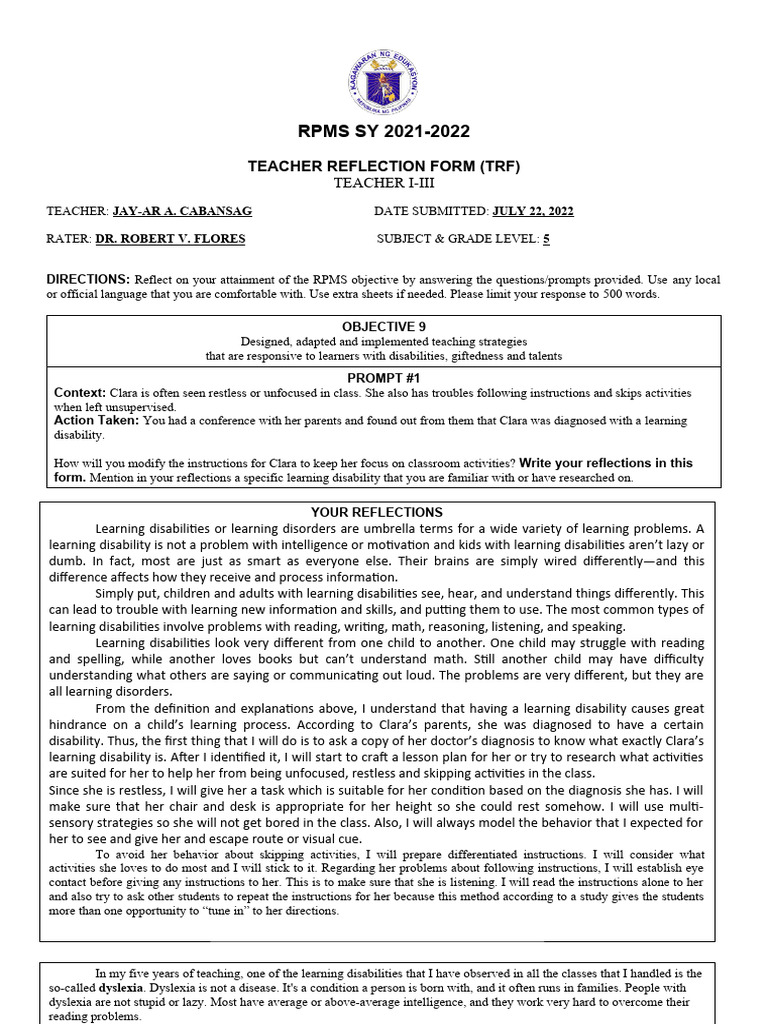_Appendix-4A_-Teacher-Reflection-Form-for-T-I_III-for-RPMS-SY-2021_2022 ...