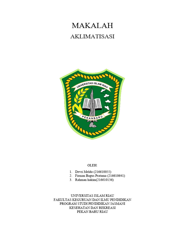 Pengertian dan Proses Aklimatisasi | PDF
