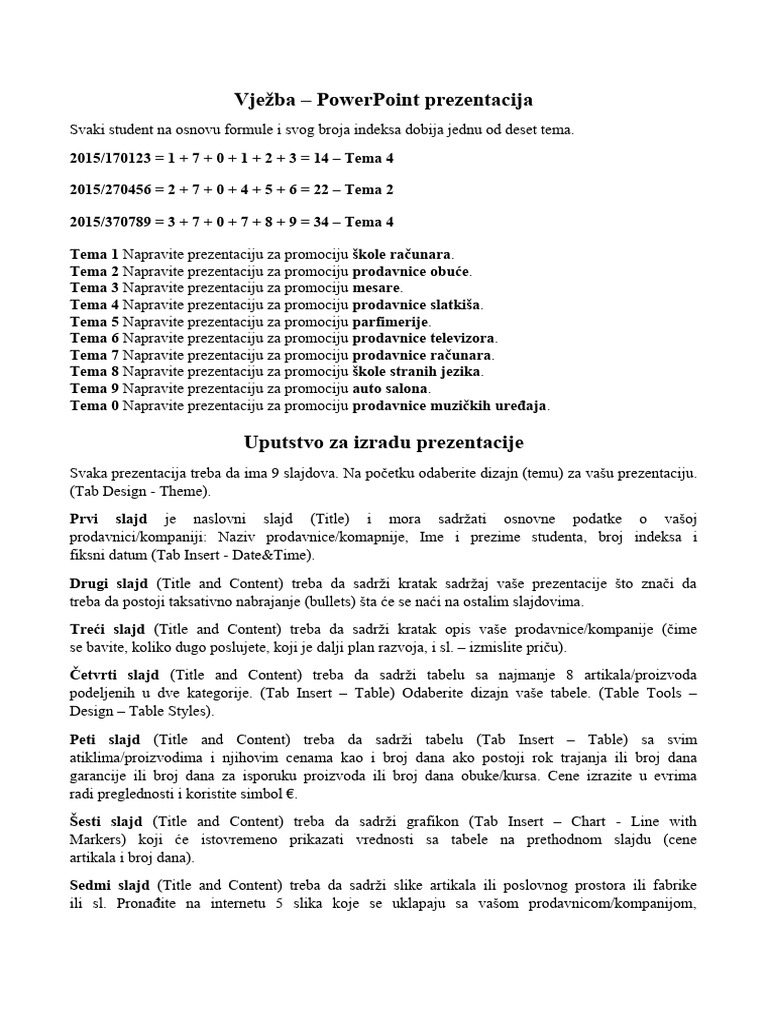 Vjezba PowerPoint | PDF
