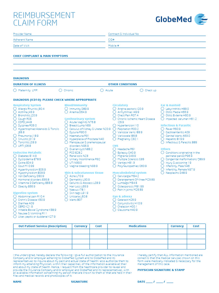 Globemed Form | PDF | Dentist | Wire Transfer