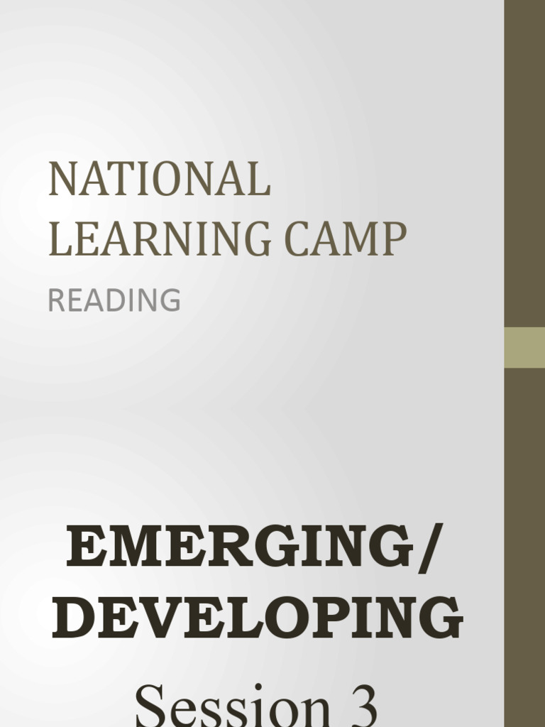 NLC Reading Session 3 | PDF