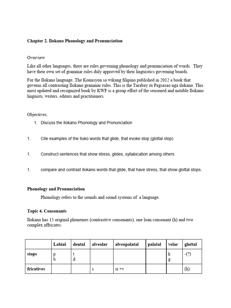 Mod5 Iluko Phonology | PDF | Syllable | Vowel