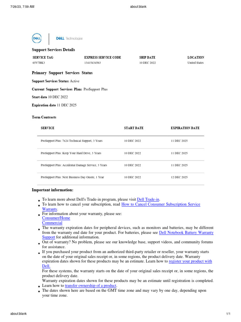 Dell Service Tag Info | PDF | Dell | Computing