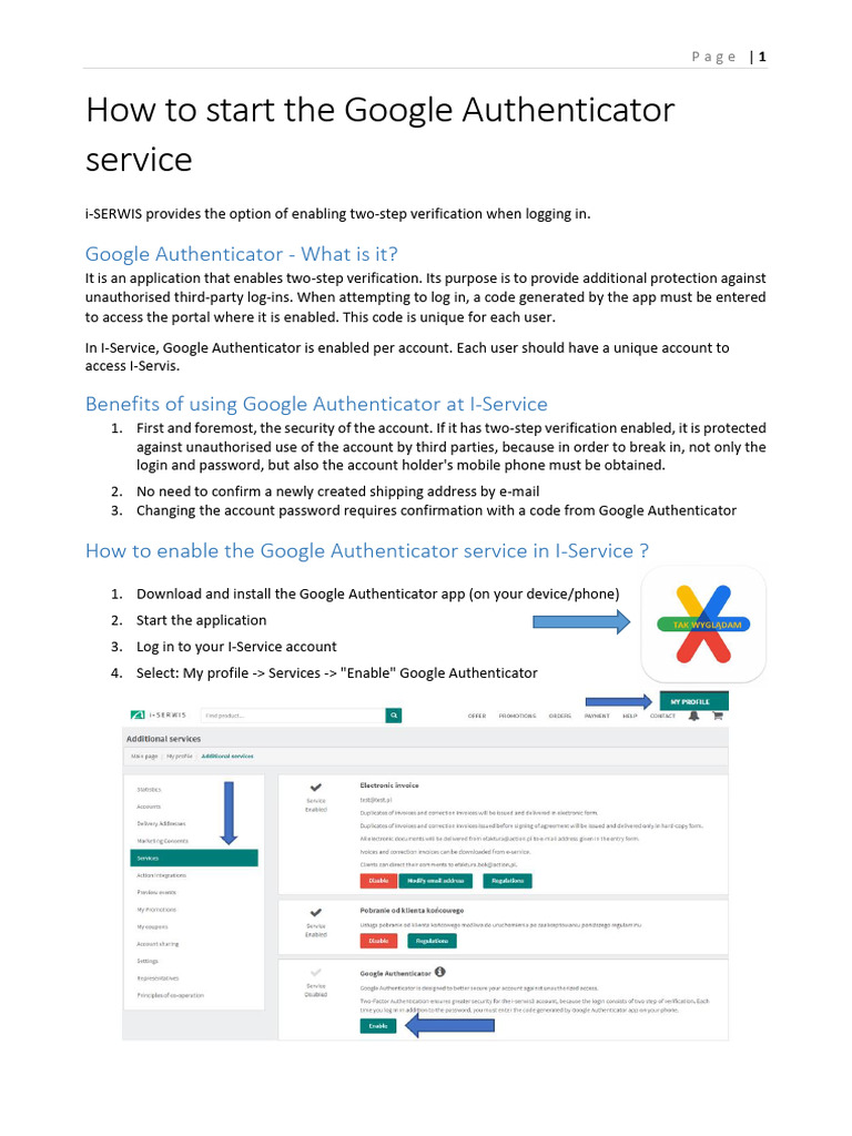 Google Authenticator Service How To Start GB | PDF | Login | Authentication