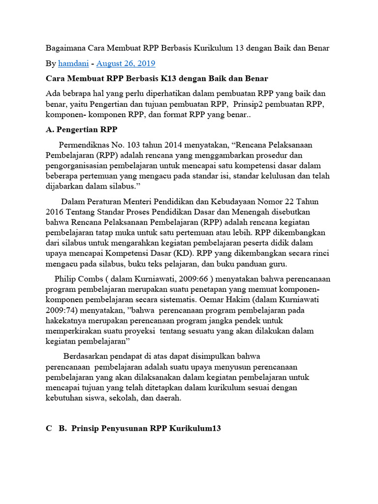 Cara Menyusun RPP Yang Baik Dan Benar | PDF | Bisnis