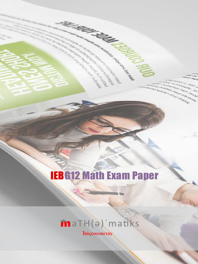 IEB G12 Trigonometry Questions | PDF