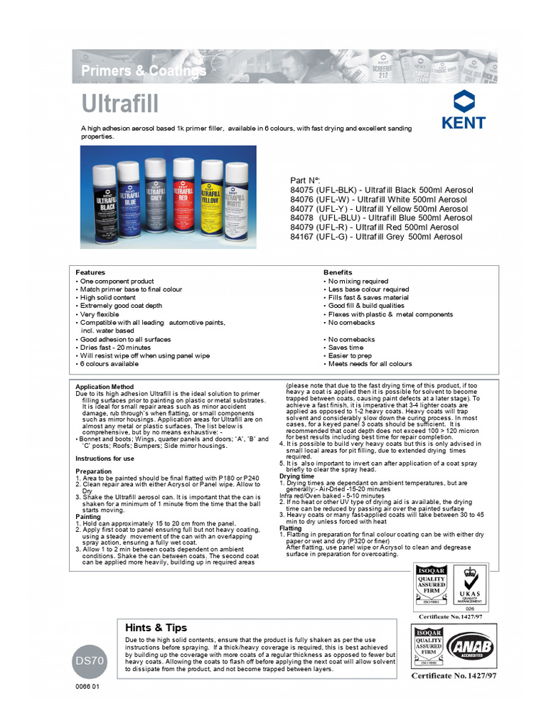 Ultrafill: Primers & Coatings | PDF | Paint | Materials