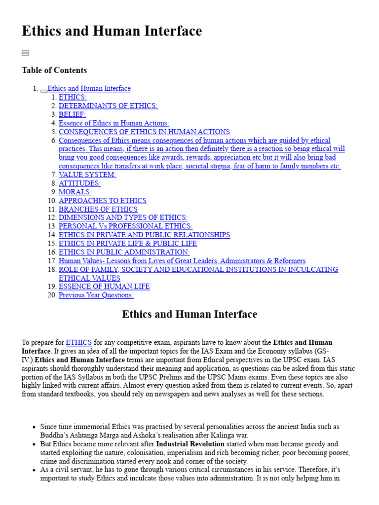Ethics and Human Interface | PDF | Morality | Utilitarianism