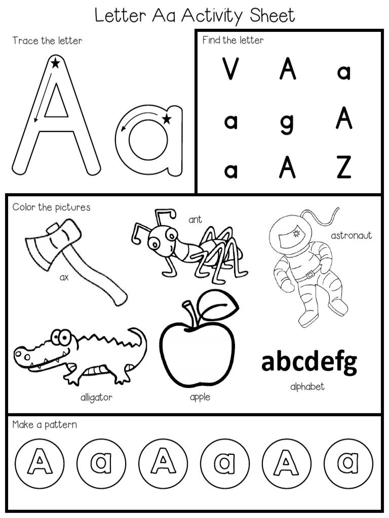 Letter Activity Sheets Answer Key | PDF