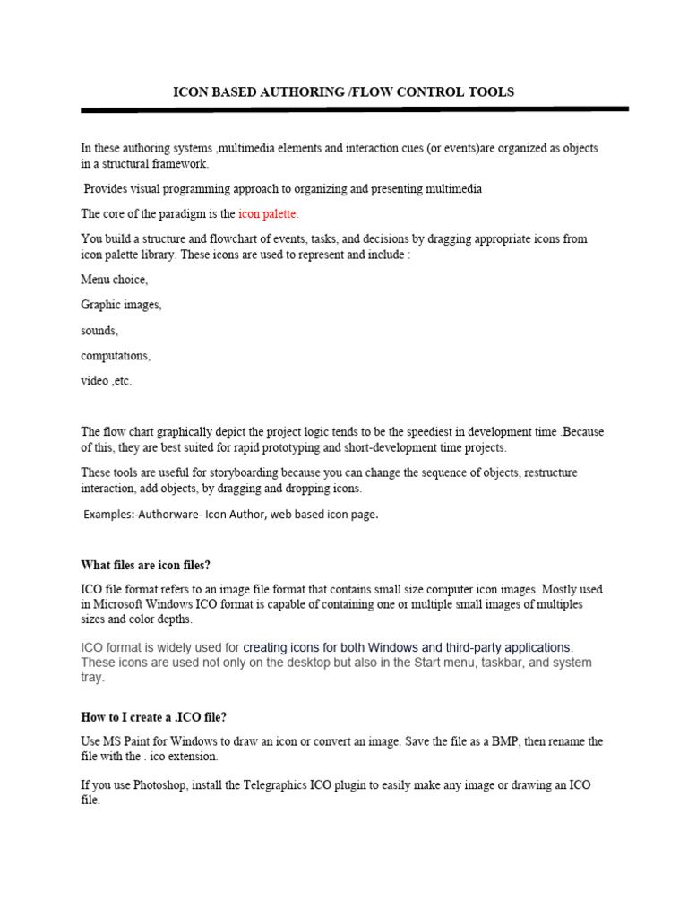 Lesson 4. Icon Based Authoring | PDF