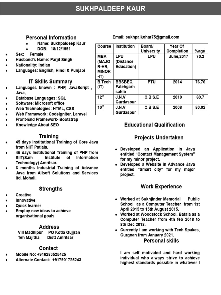 Resume 1 | PDF | Java Script | Software Development Resume 1 | PDF | Java Script | Software Development