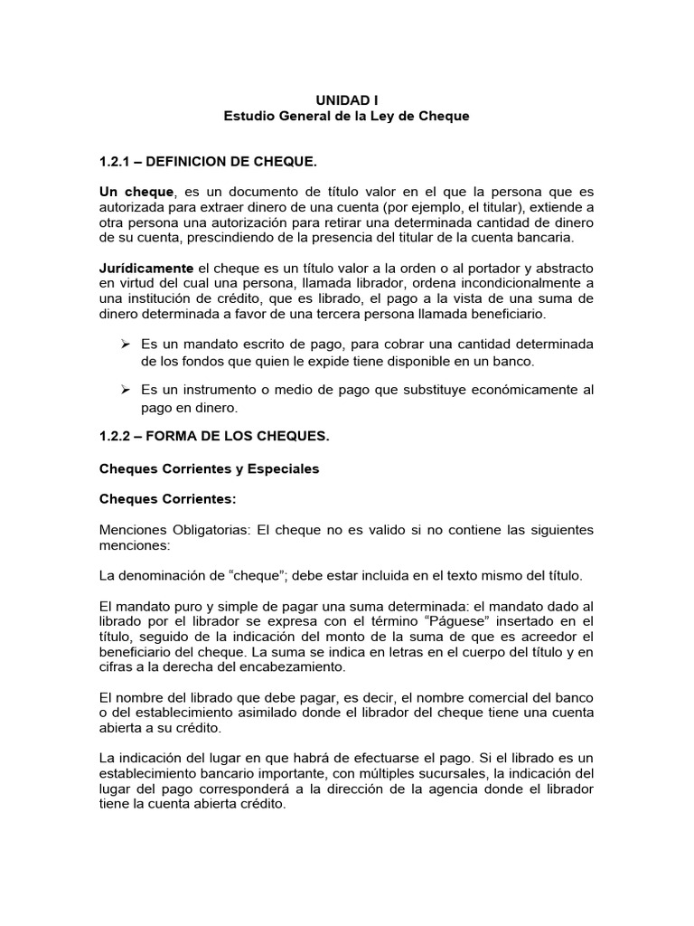 CONTENIDOS DE DERECHO COMERCIAL II | PDF | Cheque | Pagaré