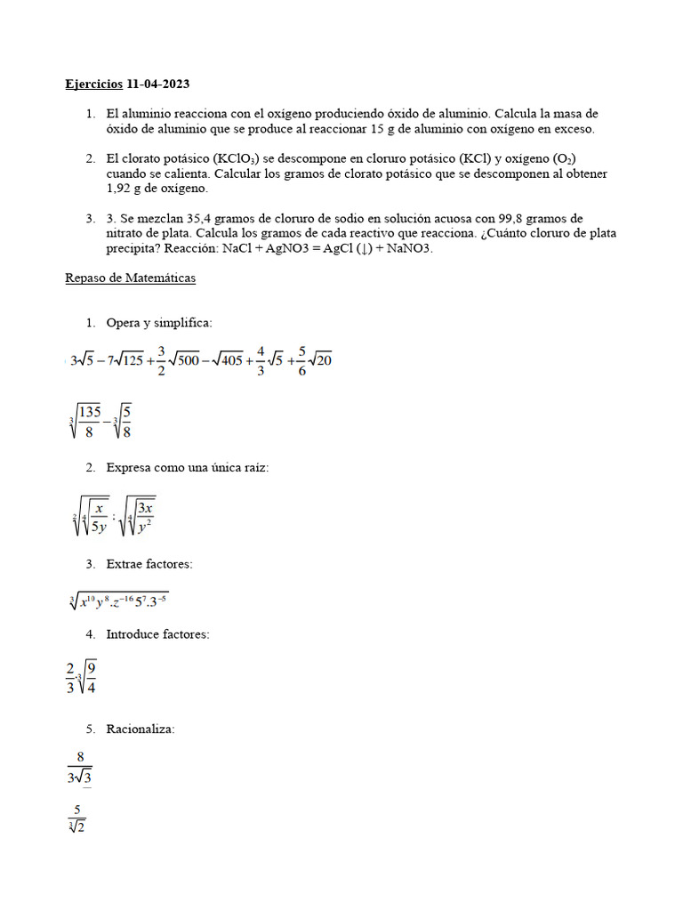 Ejercicios 11-04-2023 | PDF