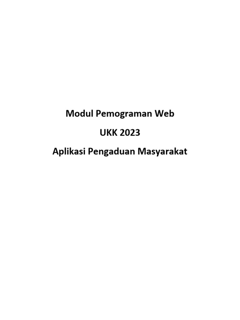 Modul Pemograman Web (Completed) | PDF