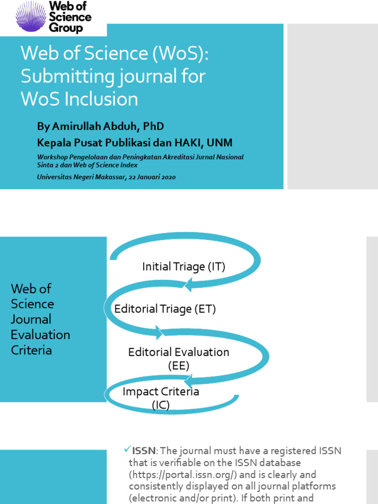 Web of Science (WoS) | PDF | Academic Journal | Academic Publishing