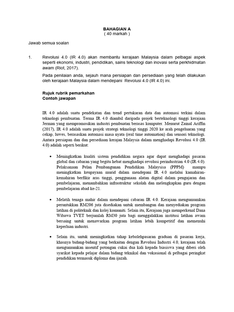 Contoh Soalan 3 Dan Skema | PDF | Bisnis