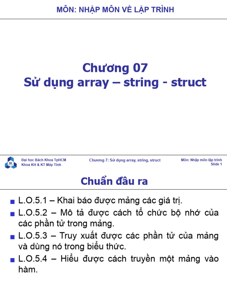 Ch07 - Array String Struct | PDF Ch07 - Array String Struct | PDF