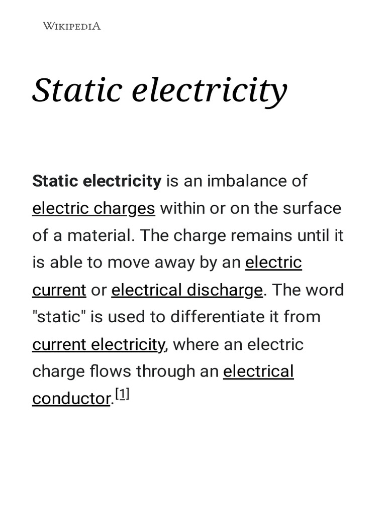 Static Electricity | PDF | Electric Charge | Electrostatic Discharge