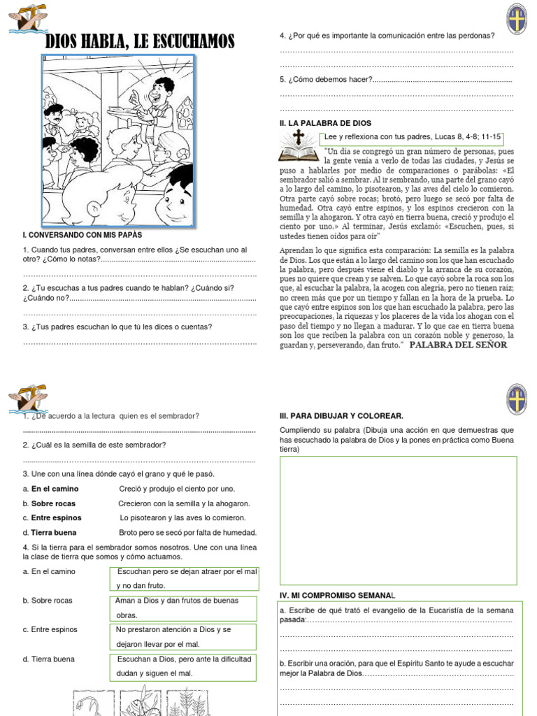 Tema 31 DIOS HABLA, LE ESCUCHAMOS | PDF | Estudios de idiomas extranjeros