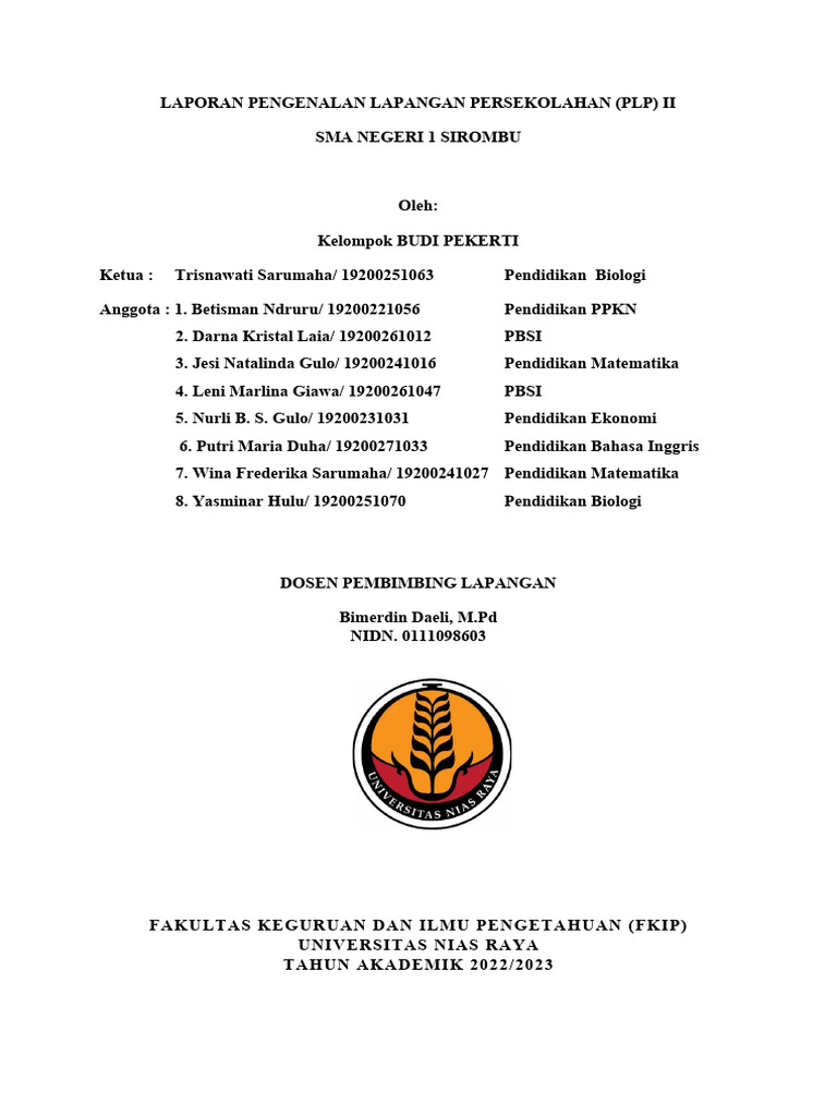 Laporan PLP II Kel. XI | PDF