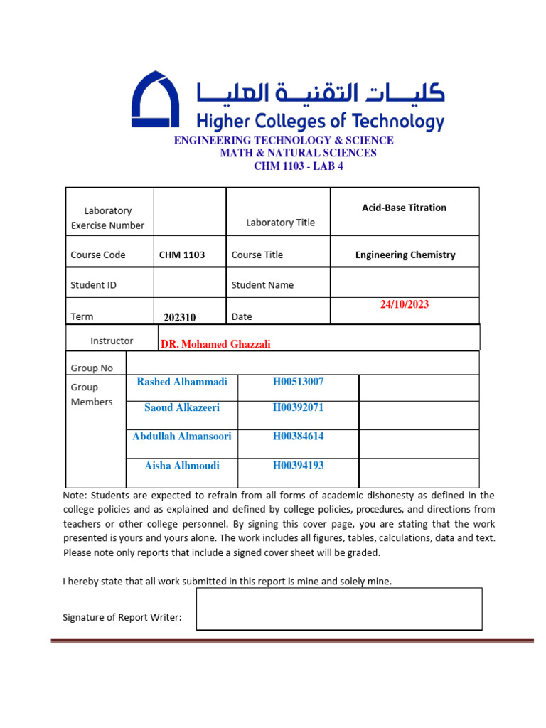 Lab 4 2 | PDF | Titration | Chemistry