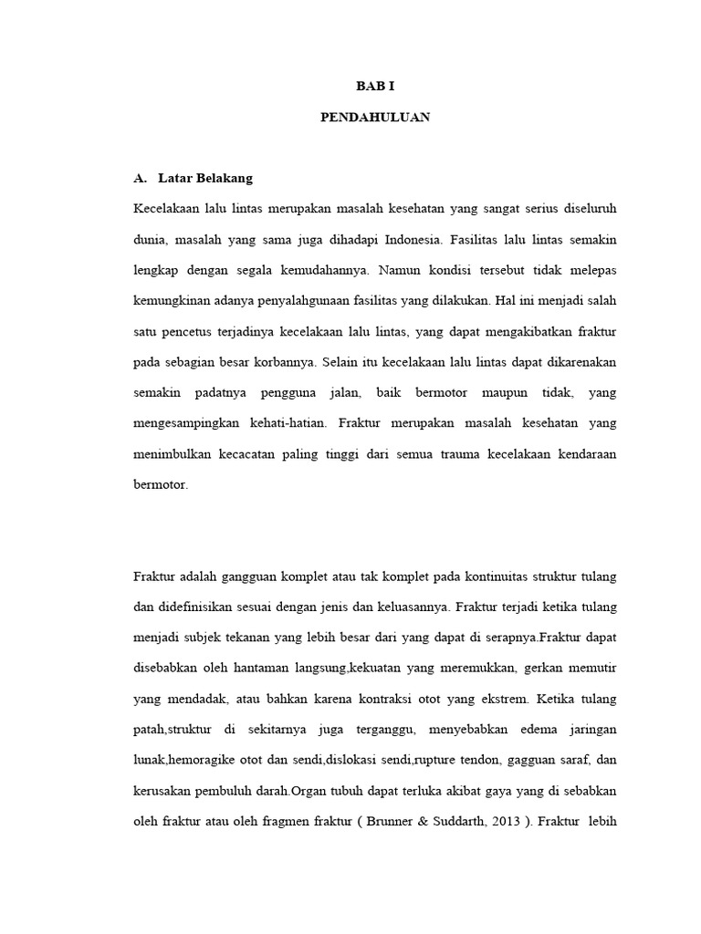 Bab I Fraktur Radius Ulna Kti | PDF | Sains & Matematika