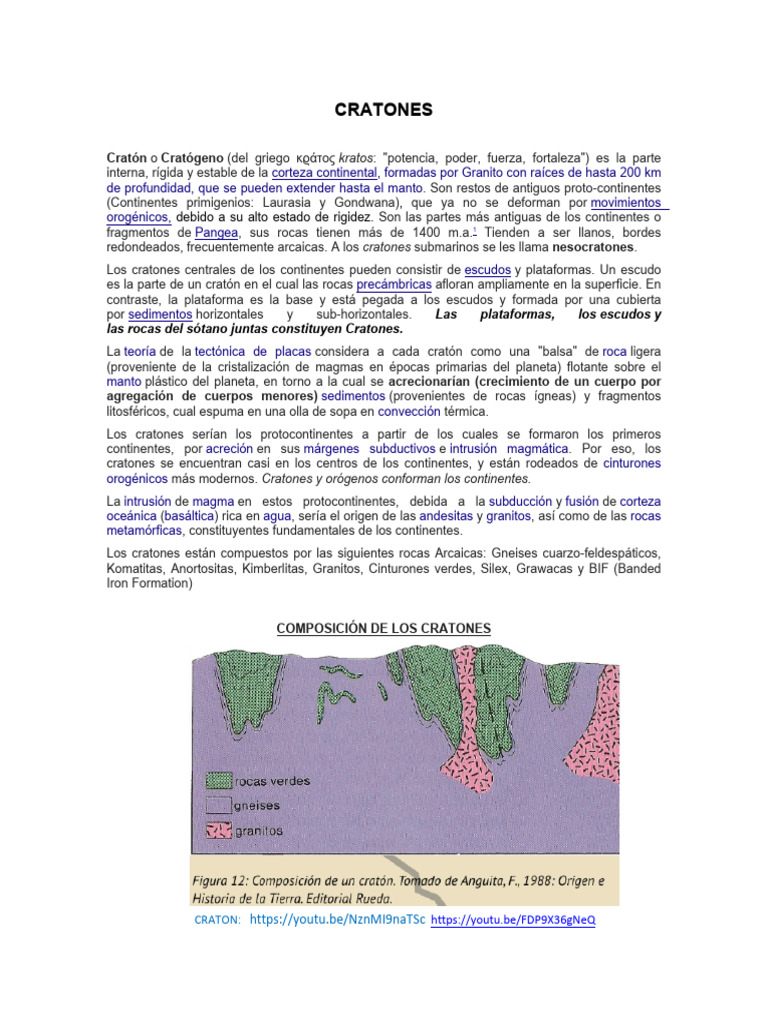 Geología de Cratones y Escudos | PDF | Ciencias de la Tierra ...