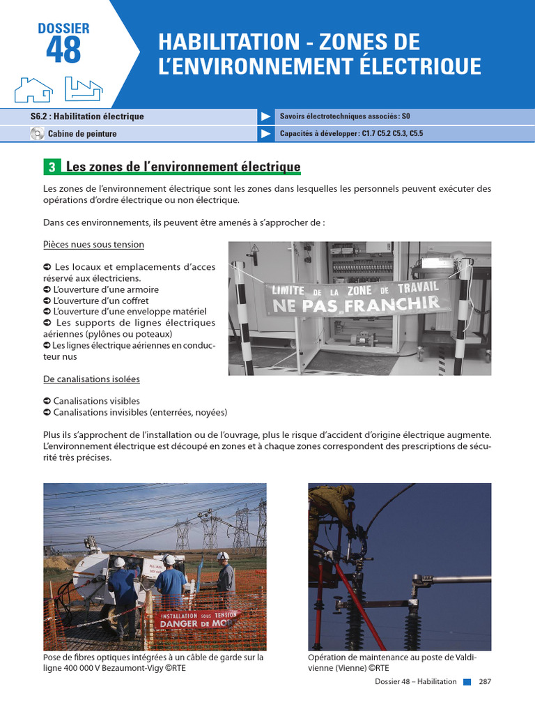 Zones d'Habilitation Électrique | PDF | Transport d'énergie électrique ...