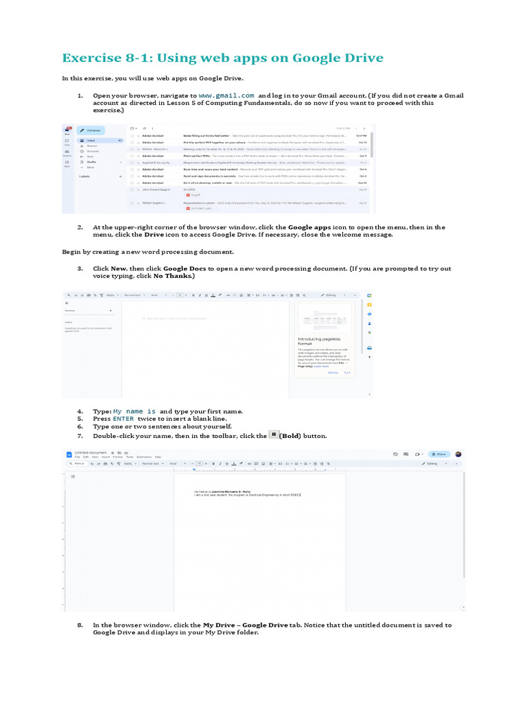 Nono Jasmine - Laboratory Exercise 8 | PDF | Mobile App | Window (Computing)