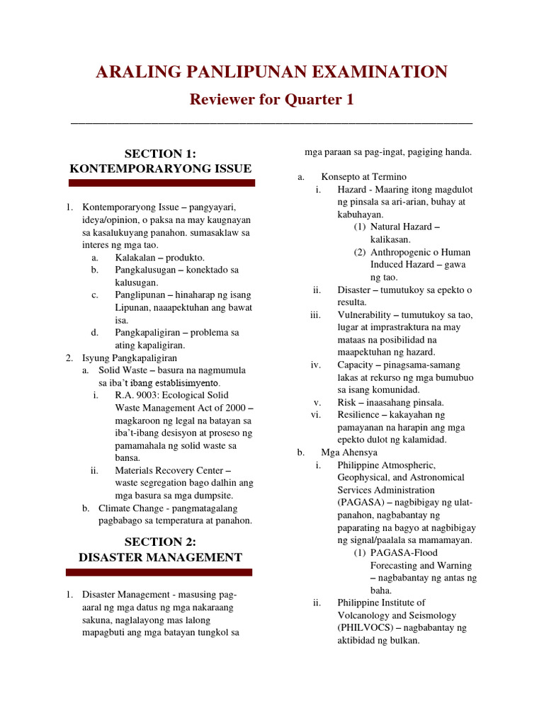 Ap Q1 Reviewer | PDF